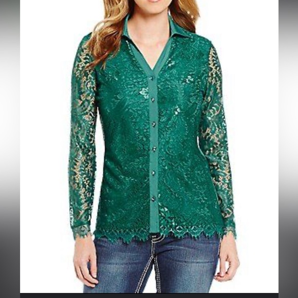 Reba | Tops | Reba Lace Long Sleeve Blouse | Poshmark